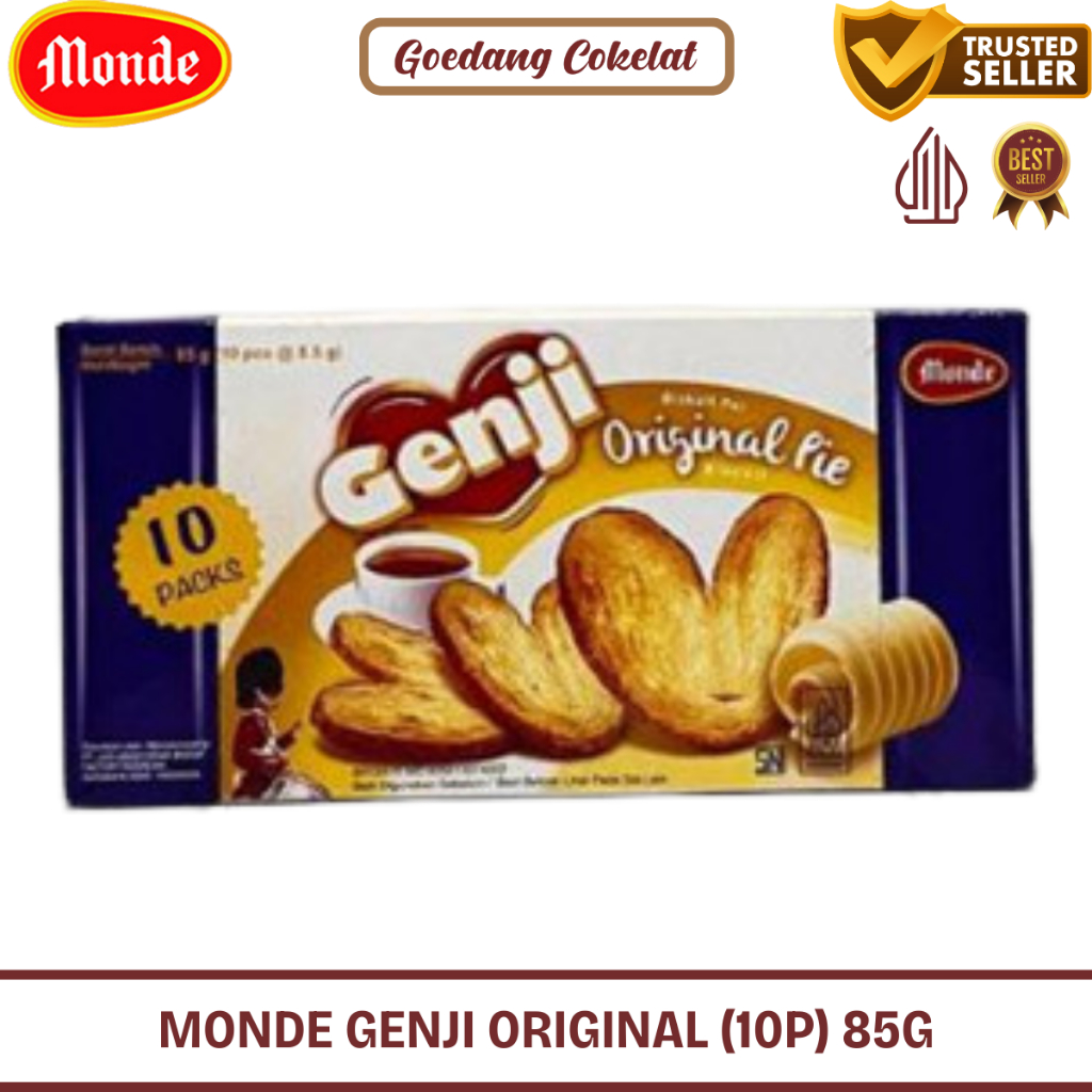 Jual Monde Genji Soft Original Strawberry Raisins Pie Biscuit Pie Isi ...