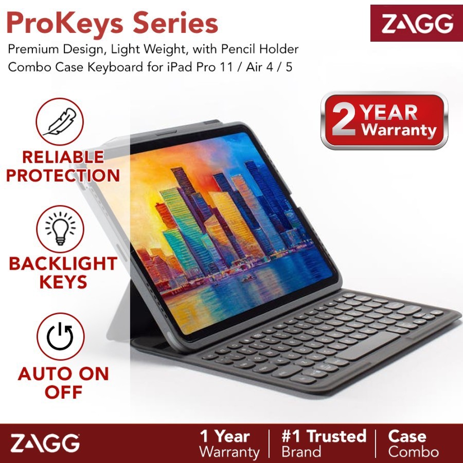 Jual Original ZAGG Prokeys Keyboard iPad Air 7 / 6/ 5 / 4 Generation ...