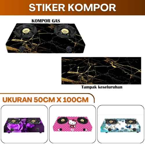 Jual Sticker Kompor Gas Rinai Setiker Motif Marmer Hitam Mamer Gold ...
