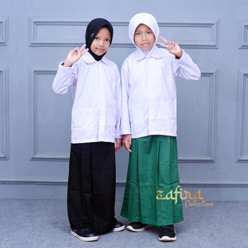 Jual Setelan hitam putih anak perempuan muslim seragam sekolah sd tk ...