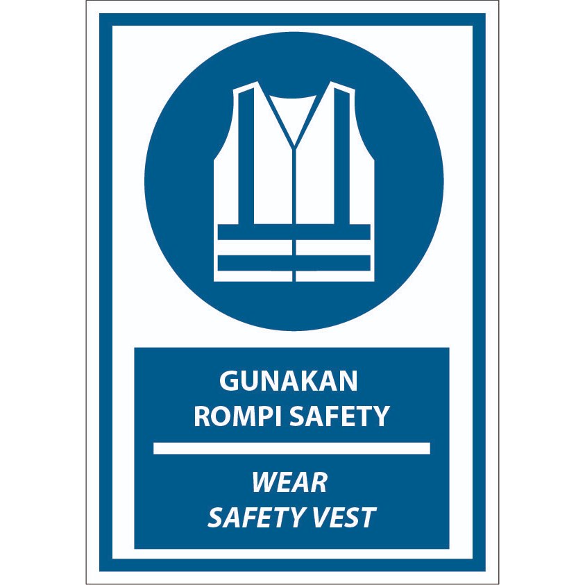 Jual Sign Akrilik K3 Gunakan Rompi Safety (2 Bahasa) A4 / A3 | Shopee ...