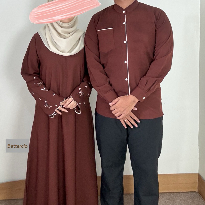 Jual Medina Abaya Bordir | Baju Couple Koko Gamis | Dress Coquette ...