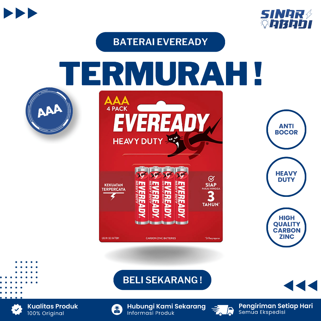 Jual Baterai Eveready AAA Isi 4 Pcs | Shopee Indonesia