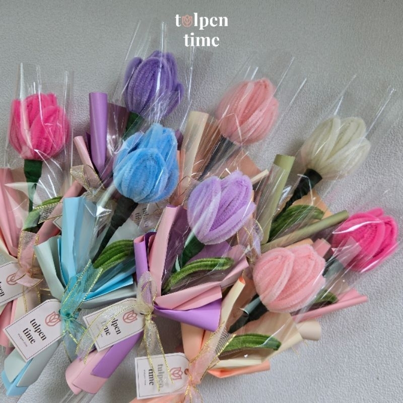 Jual Bloemen - Single Tulip & Mawar | Bunga Satuan Kawat Bulu | Buket ...