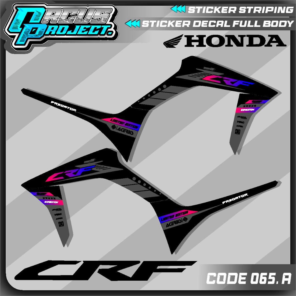 Jual (COD) STICKER STRIPING HONDA CRF 150L MINIMALIS KODE 065 TERBARU ...