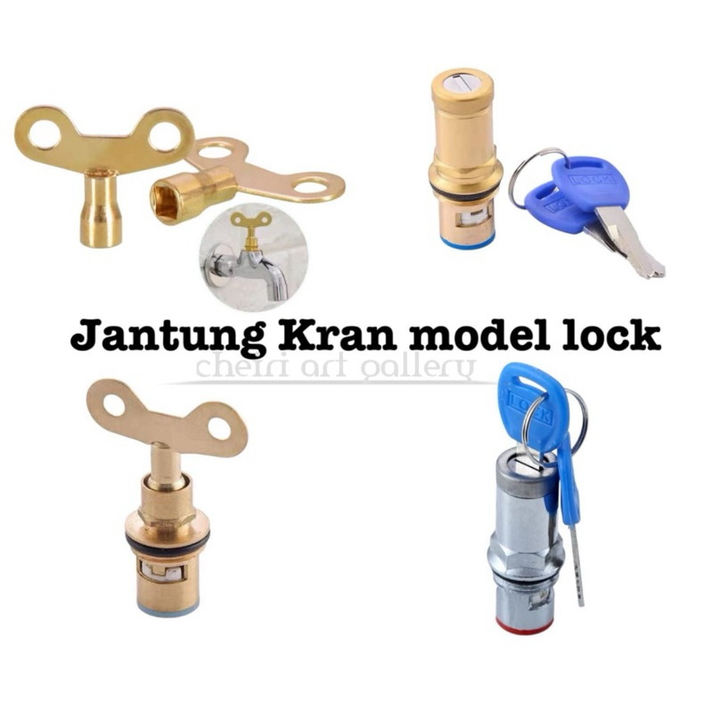 Jual jantung Kran kuningan brass model lock kunci anti maling pengganti ...