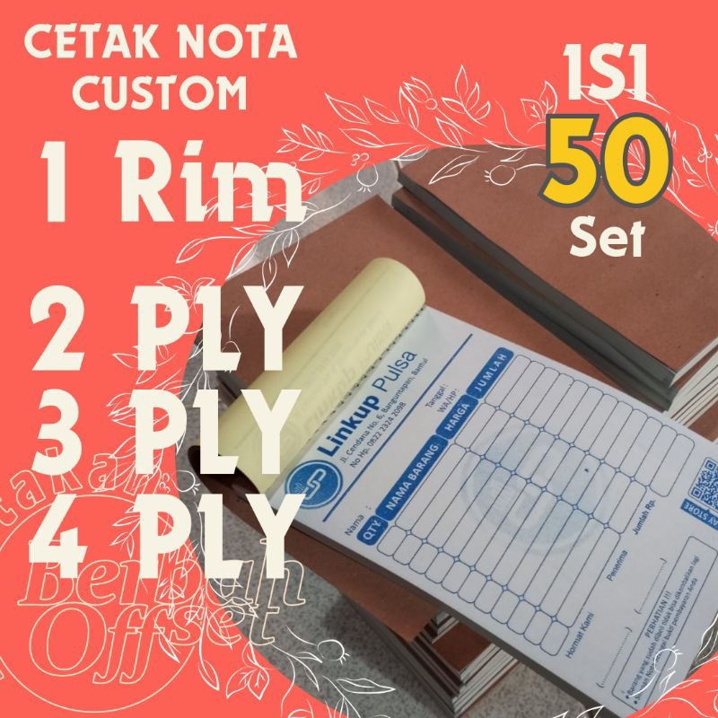 Jual CETAK NOTA CUSTOM NCR 2 PLY DAN 3 PLY 1 RIM | Shopee Indonesia