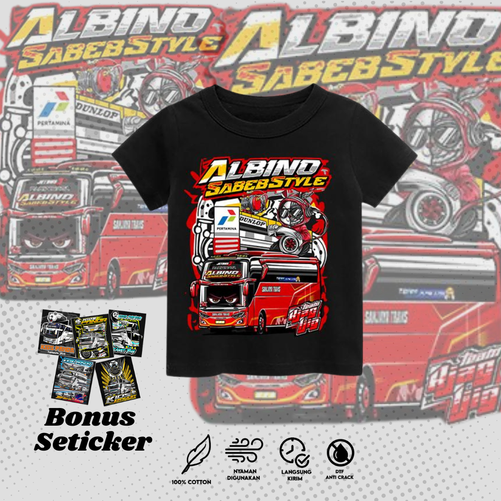 Jual Baju Anak Bus ALBINO SABEBSTYLE Vector telolet Kaos Anak Laki ...