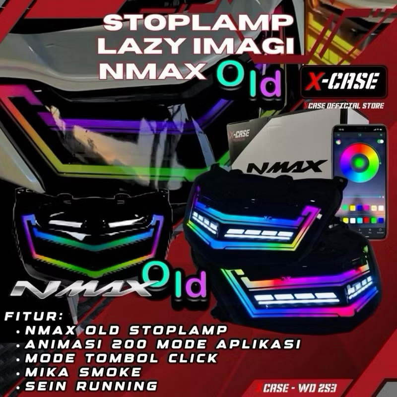 Jual Lampu Stop Nmax Old 2015-2019 Lazy Multicolor RGB 256 Mode ...
