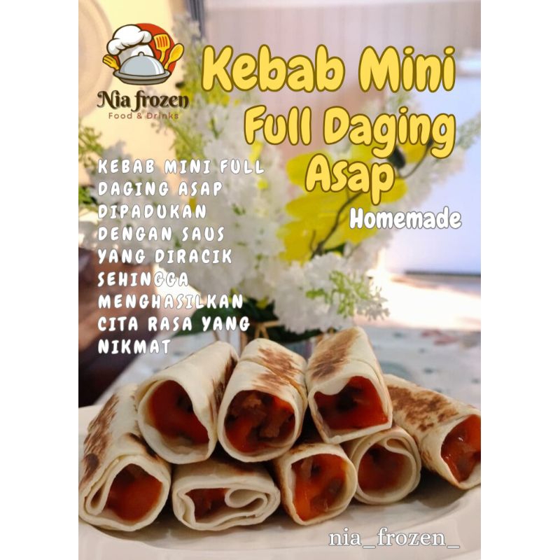 Jual kebab mini PREMIUM original full daging / frozen / isi 10 ...