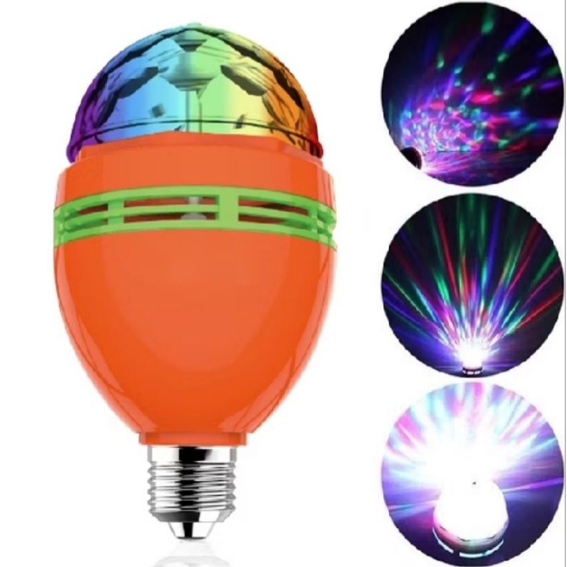 Jual LAMPU LED DISKO PUTAR OTOMATIS / LAMPU LED RGB 3 WATT E27 ...