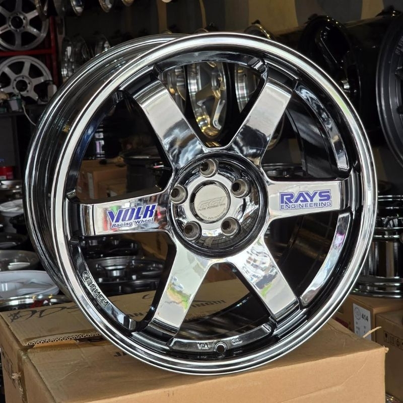 Jual velg mobil racing ring 18 VOLKRAYS TE37 PCD 5X100 velg racing mobil R18 FT86 GT86 velg all ...