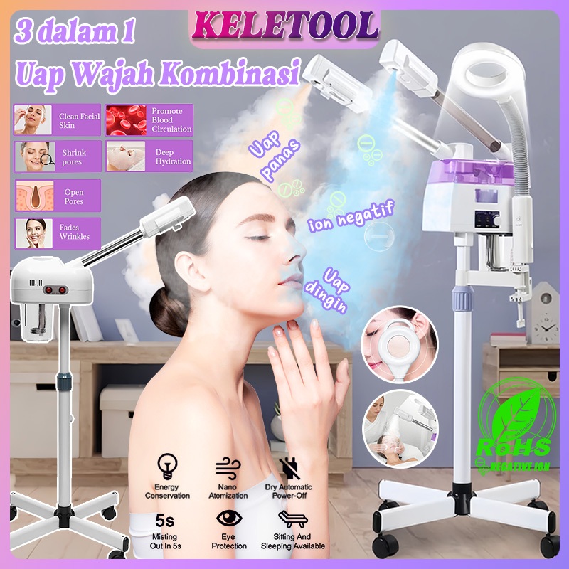 Jual LED Facial Sauna Uap Hot Cold Spa Steamer Wajah Lampu Pembesar LED ...