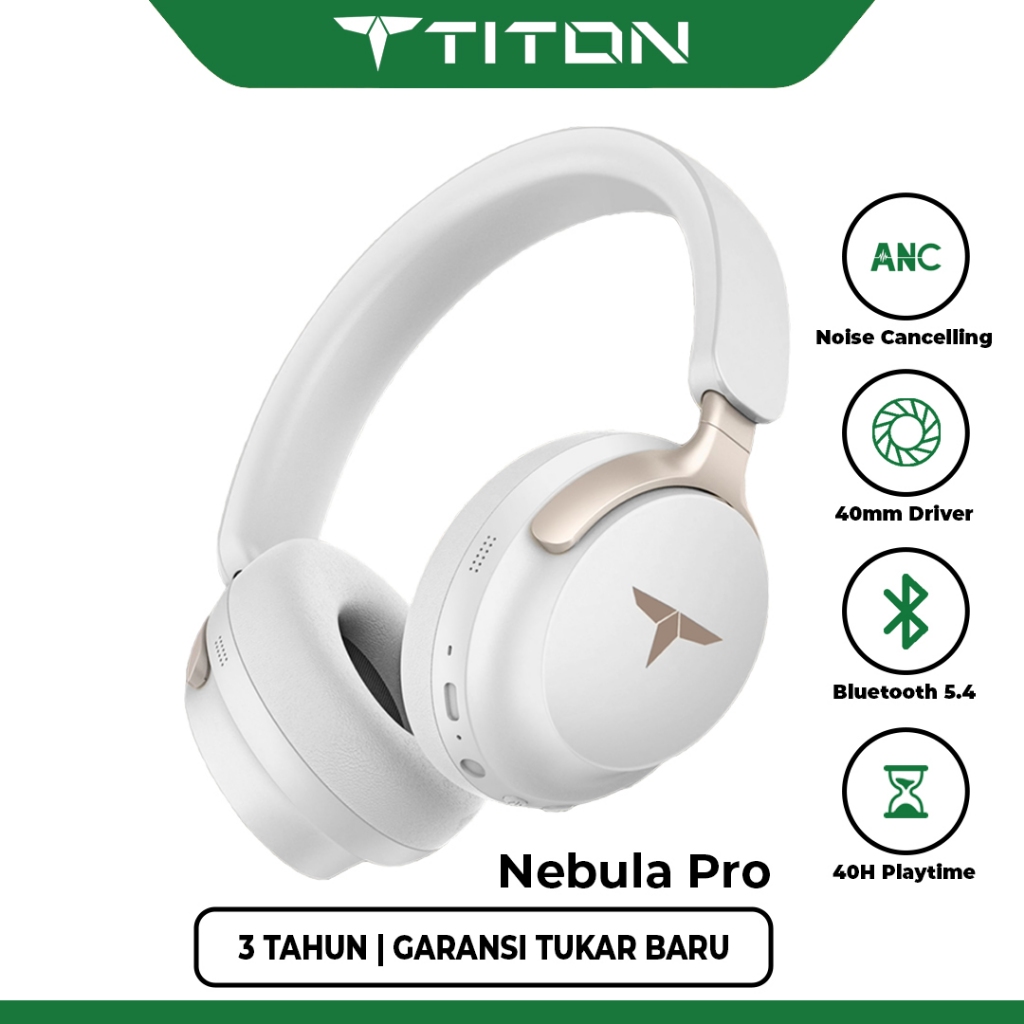 Jual Titon Nebula Pro ANC Wireless Headphone Bluetooth 5.4 Noise Cancelling with Mic & Deep Bass ...