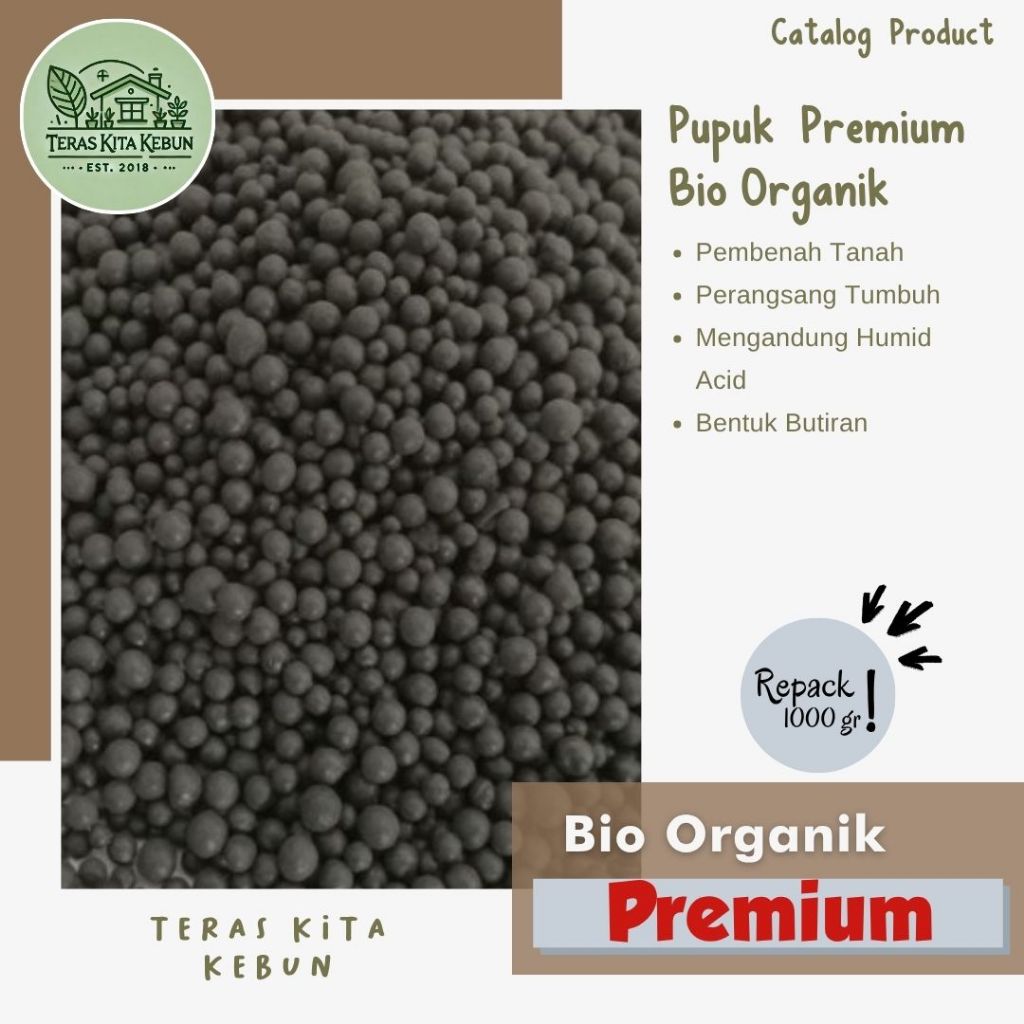 Jual BIO ORGANIK PREMIUM Repack 1000gr | Pupuk Granule Bio Organik ...
