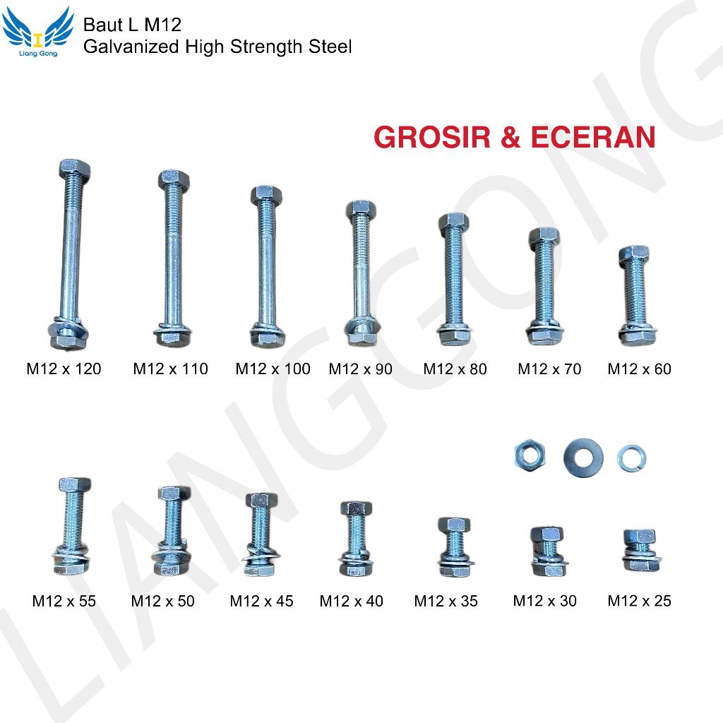 Jual Baut Mur Hex Putih | BMP | Mur Baut L M12 Putih | Galvanis | Grosir & Eceran | Mur+Baut ...