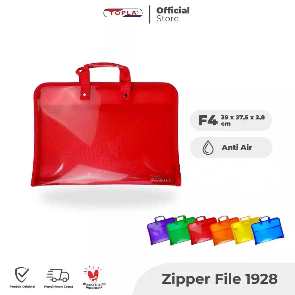 Jual Zipper Tenteng F4 Topla 1928 ( Map Dokumen Resleting Berkas File ...