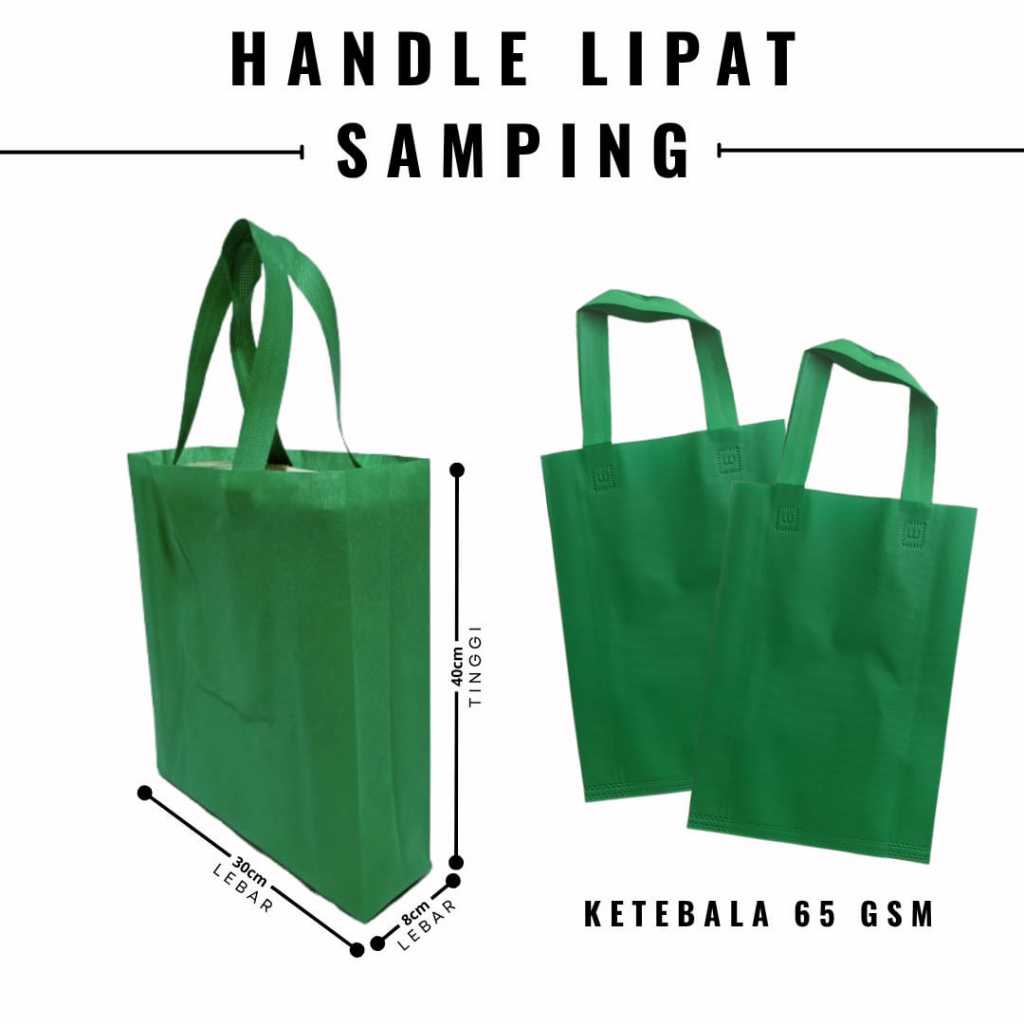 Jual Tas Spunbond 25 x 35 isi 12pcs Tas Tali Bahan Tebal Tas di Press ...