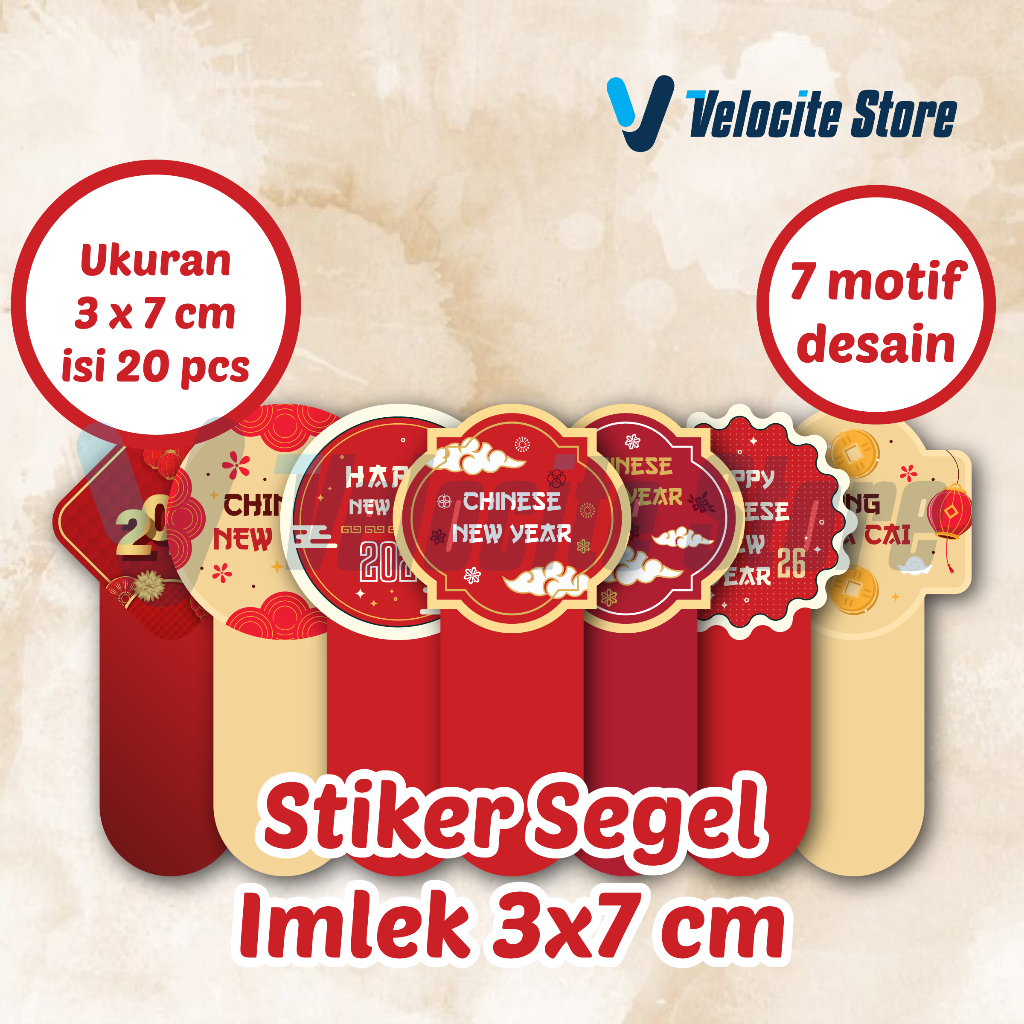 Jual Stiker Segel Toples Imlek/Chinese New Year/Tahun Baru Cina Ukuran ...