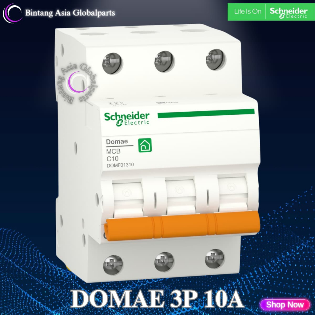 Jual MCB 3p 10a Schneider Domae Original / MCB 3 Phase 10 Ampere ...