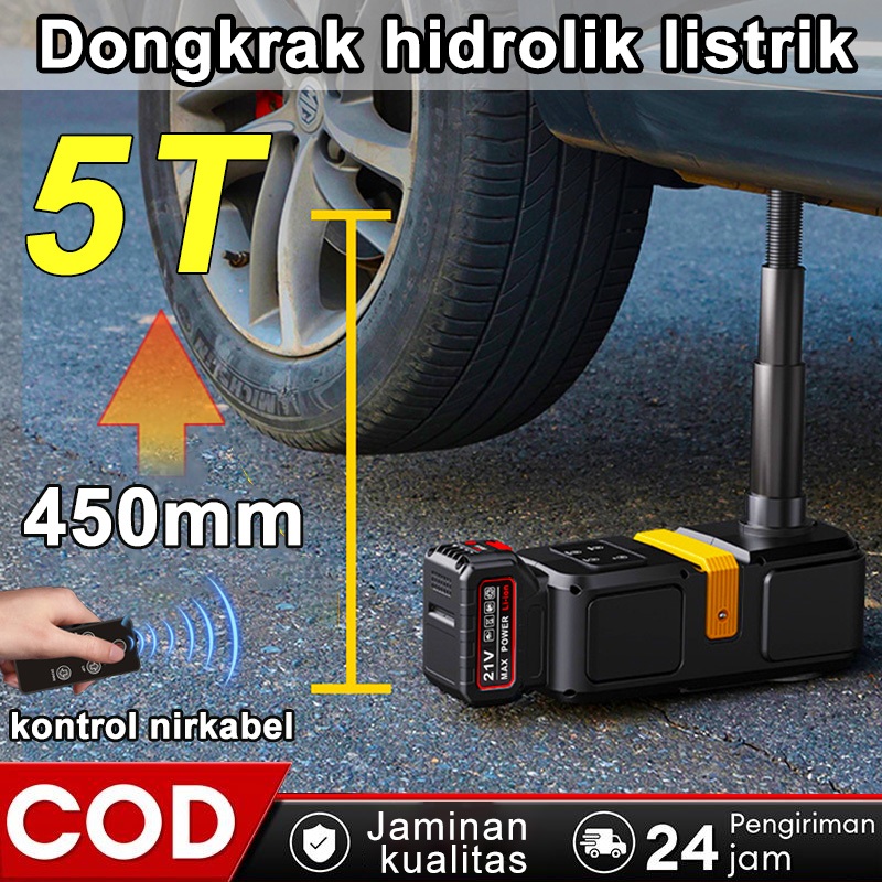 Jual CONVENYY Dongkrak hidrolik listrik Portable 5 ton Kapasitas beban ...