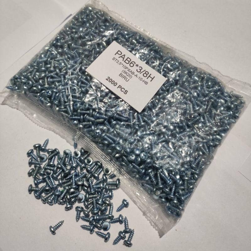 Jual 2000 Pcs Baut Kepala Bulat PAB 6x3/8 | Shopee Indonesia