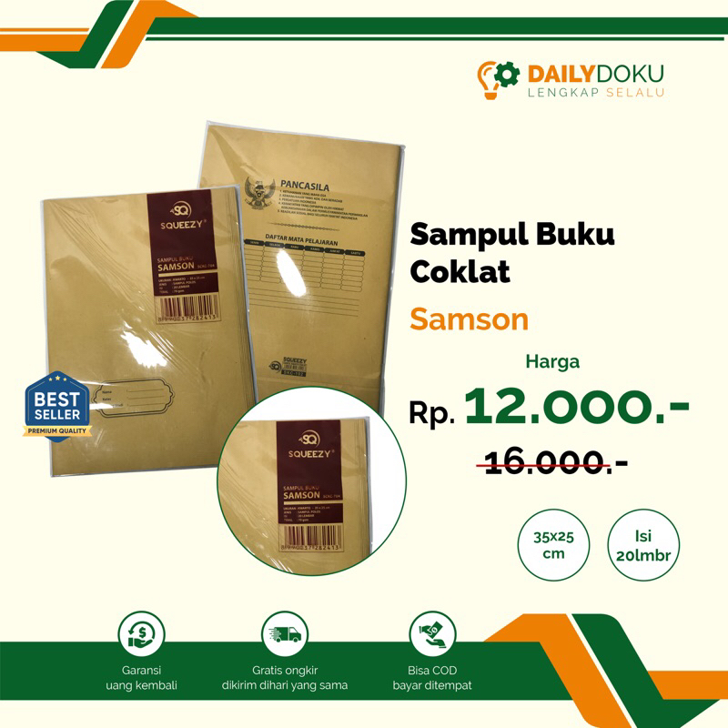 Jual Sampul Coklat Buku Samson Isi 20 Lembar/Pack Grosir Termurah ...