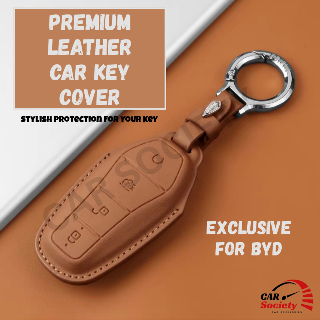 Jual Premium Leather Key Cover Sarung Kunci Kulit BYD Sealion 7, BYD Seal, BYD M6, BYD Atto 3 ...