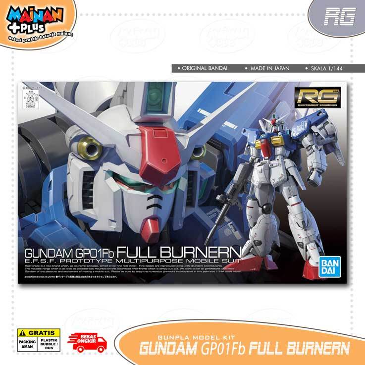 Jual RG GP01 FULL BURNER GUNDAM REAL GRADE 1/144 ORIGINAL BANDAI GUNPLA MODEL KIT | Shopee Indonesia