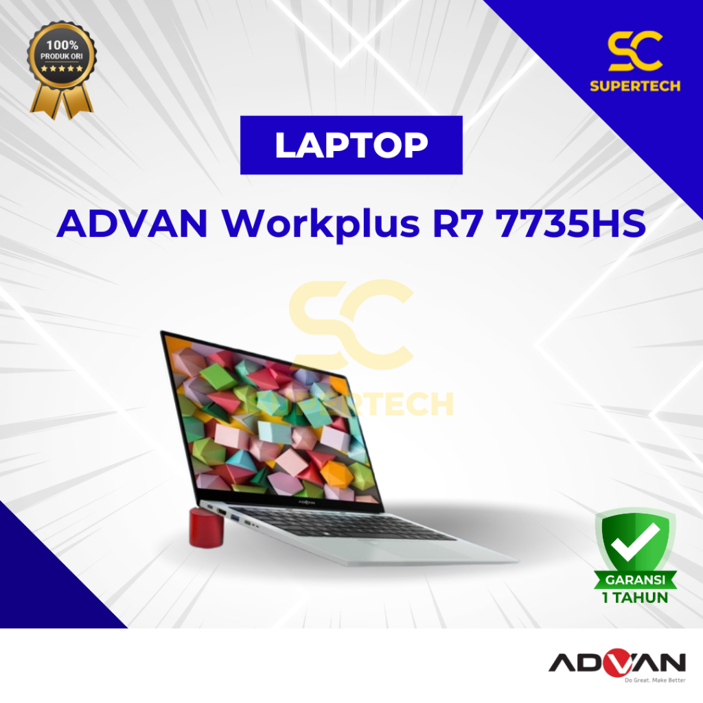 Jual ADVAN WORKPLUS R7 AMD RYZEN 7 7735HS /16GB/512GB SSD W11 14” FHD ...