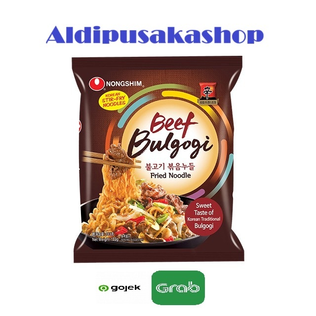 Jual Nongshim Beef Bulgogi Flavor Fried Noodle 105g - Mie Goreng Rasa ...