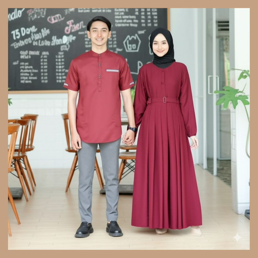 Jual GAMIS COUPLE PASANGAN SUAMI ISTRI IDAMAN WARNA MERAH HATI TERBARU BY WIRAFASHION.CO ...