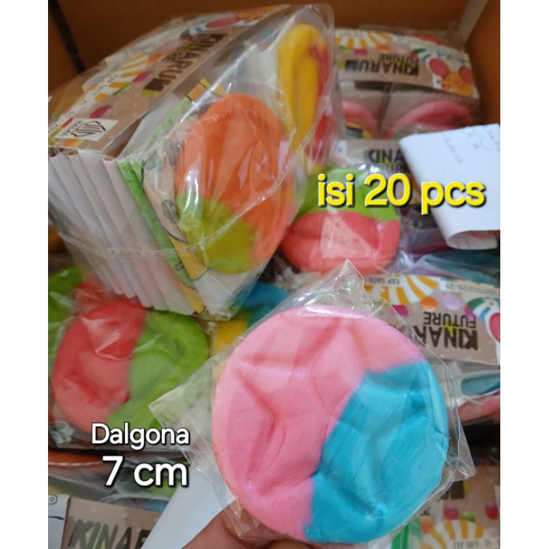 Jual permen DALGONA RAINBOW 7CM tanpa stik isi 20 pcs | Shopee Indonesia