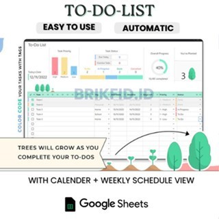 Jual A3 - To Do List Template, Google Sheets Spreadsheet, Daily To Do, Digital, Checklist ...