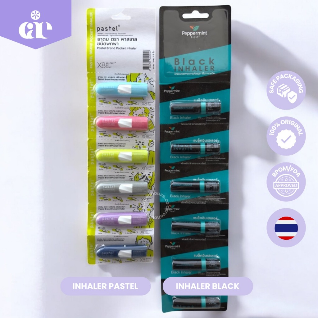 Jual BLACK INHALER PEPPERMINT FIELD & INHALER PASTEL COLOR POCKET ...