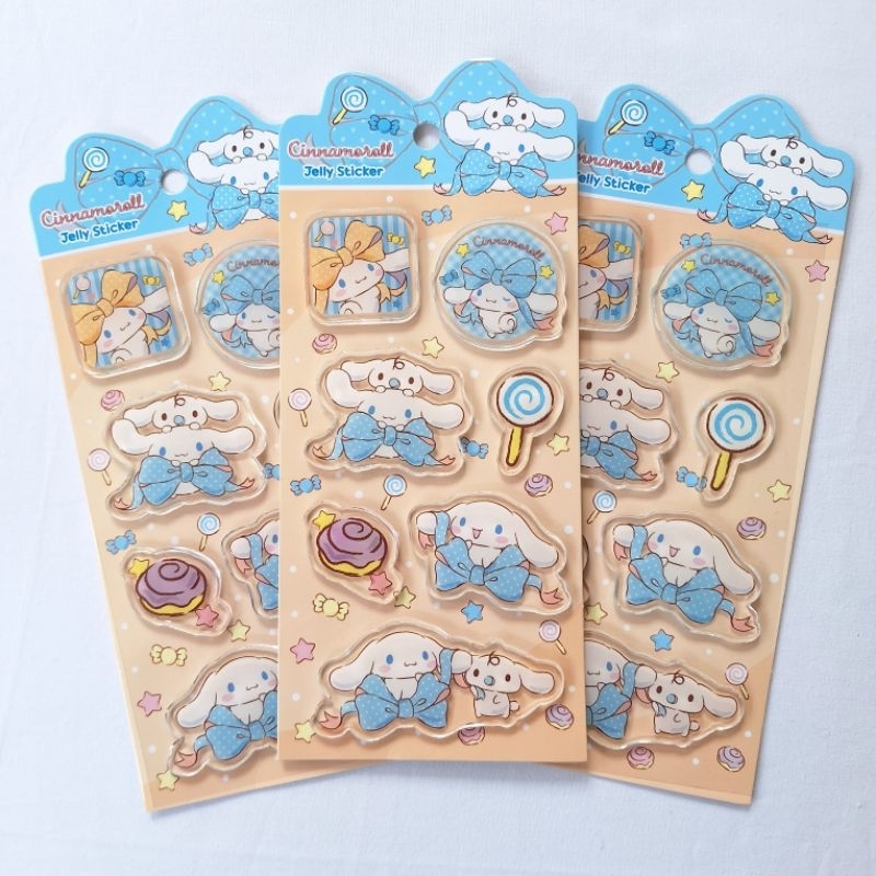 Jual Cinnamoroll Jelly Embossed Stickers 2517-6129 - Adinata / Sticker ...