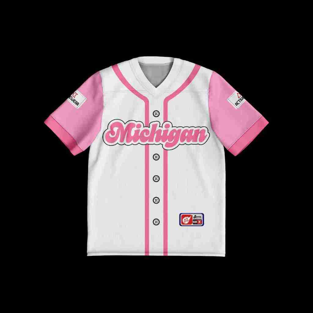 Jual JERSEY OVERSIZE MICHIGAN PINK FREE NICKNAME | Shopee Indonesia