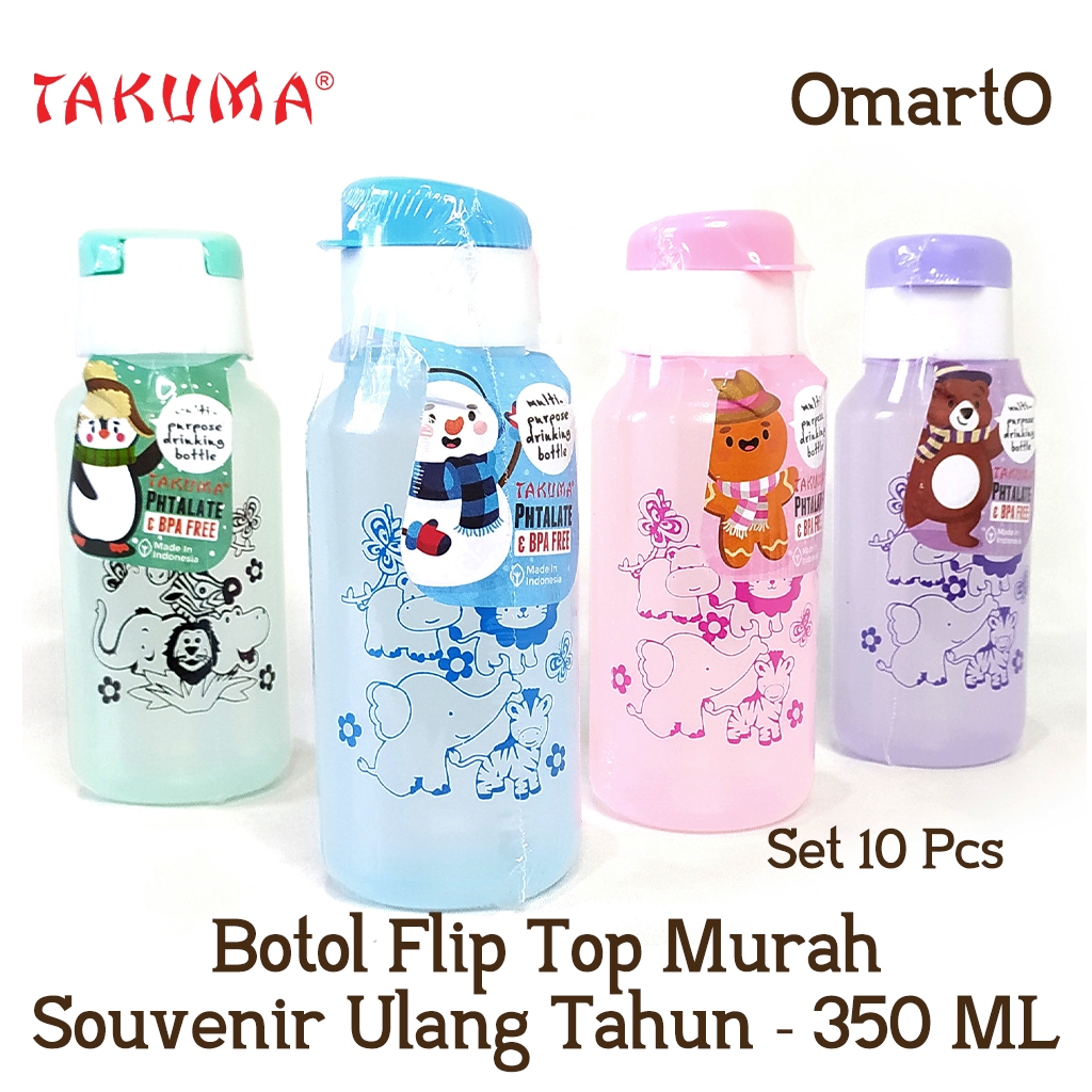 Jual Takuma Set 10 Pcs Botol Flip Top Murah 350ml - Souvenir Ulang ...