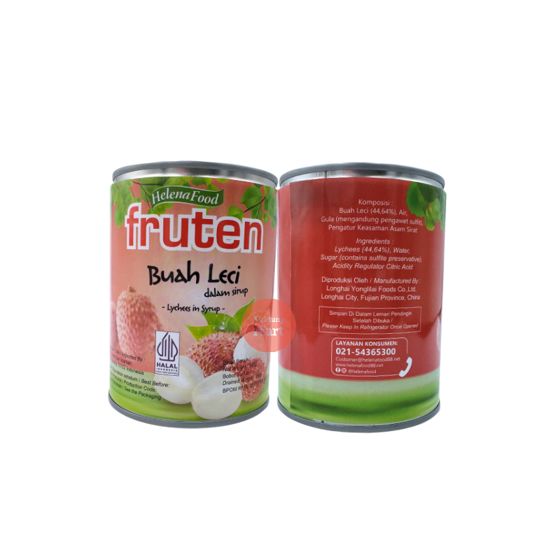 Jual Helena Food FRUTEN Leci Kaleng 565gr Lychee in Syrup 565gr ...