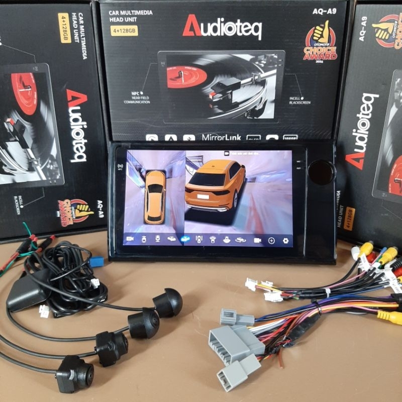 Jual HEAD UNIT ANDROID AUDIOTEQ 4/128 GB NFC 360 KAMERA ANDROID BRIO ...