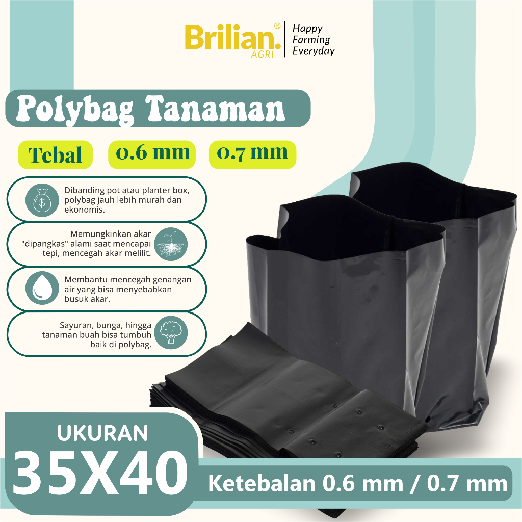 Jual Polibag Tanaman Polybag Hitam Ukuran 35cm x 40cm | Shopee Indonesia