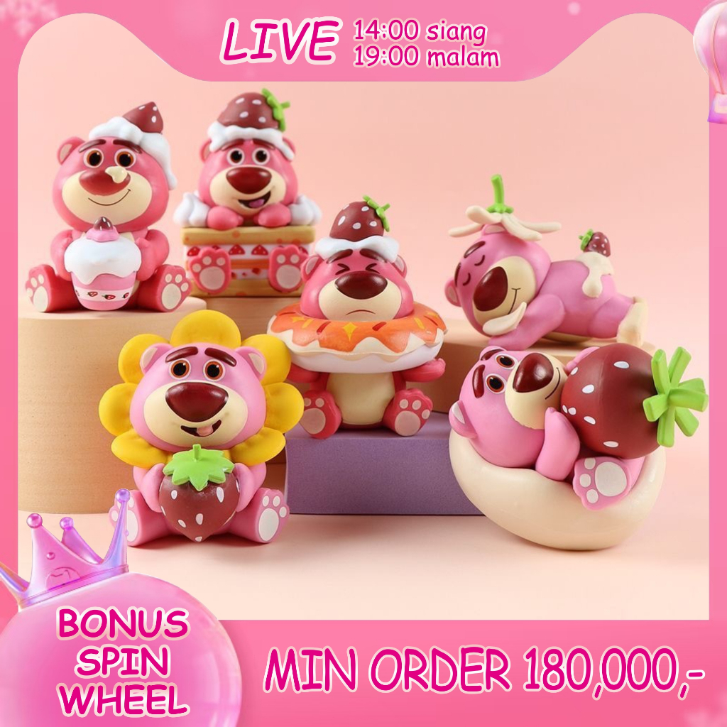 Jual Action Figure Lotso Toy Story Pajangan Lucu Beruang pink Free Box ...