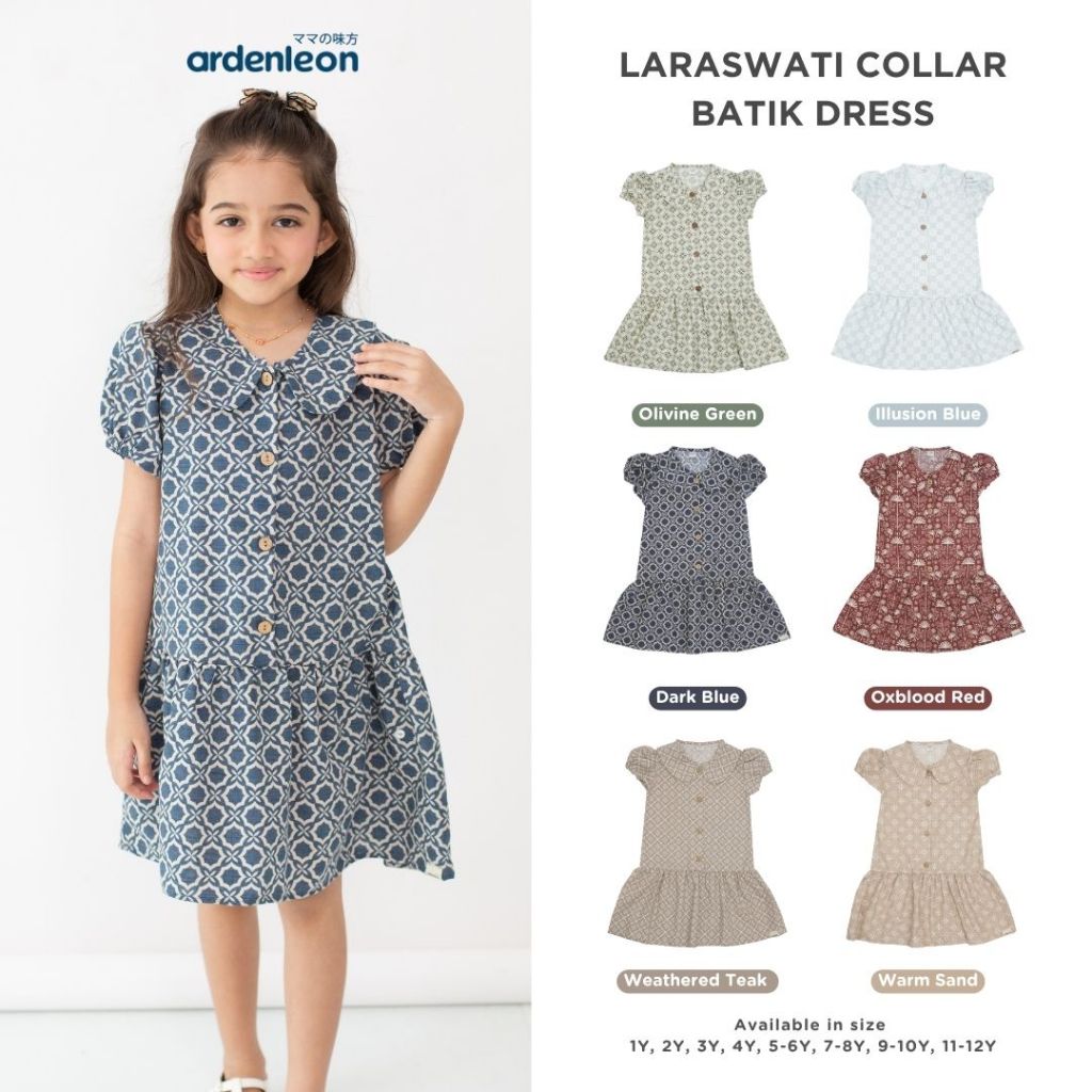 Jual ARDENLEON Dress Anak Perempuan Laraswati Collar Batik Dress ...