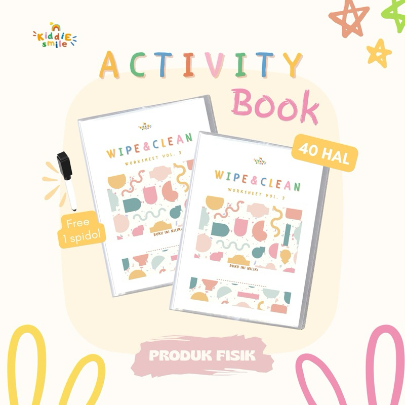 Jual WORKSHEET VOL 3 - wipe and clean (untuk 4 tahun+ / preschool ...