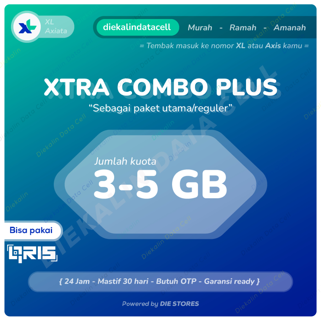 Jual XTRA COMBO PLUS 3-5 B dan 10GB TEMBAK/INJECT XL Axiata Extra Combo ...