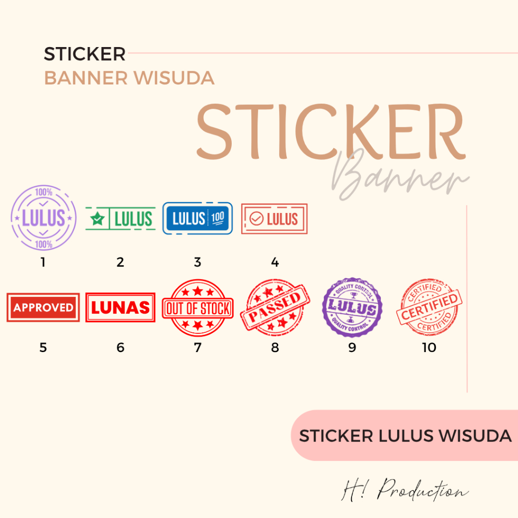 Jual STIKER LULUS | BANNER SIDANG | STIKER WISUDA | STICKER LULUS VINYL ...