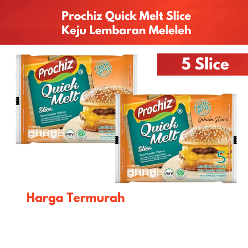 Jual Prochiz Quick Melt Slice 5s Keju Cheddar Lembaran Cepat Meleleh ...