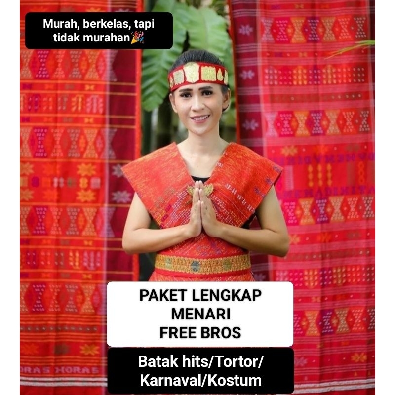 Jual Baju Adat Batak Paket 5 Ulos Sadum Etnik Menari Remaja | Shopee Indonesia