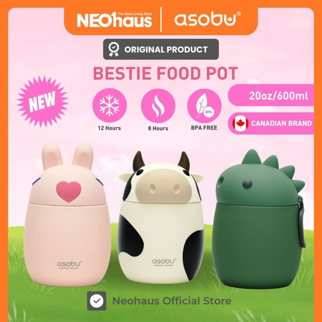 Jual ASOBU Bestie Food Pot - Tempat Bekal / Food Pot / Food Container ...