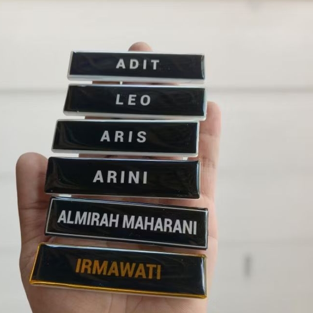 Jual Nametag Papan Nama Dada Name Tag Akrilik Peniti Magnet | Shopee ...